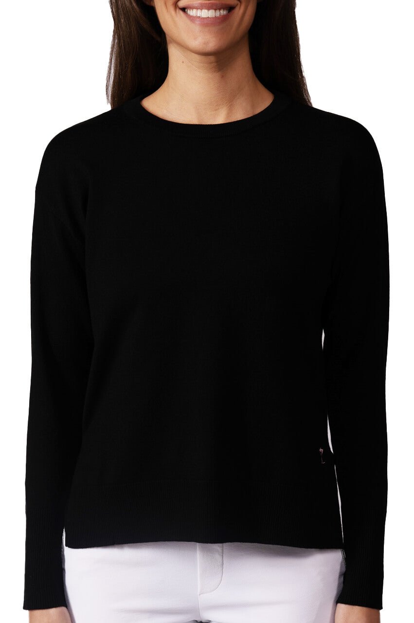 Black Relaxed Fit Sweater | Fashion Sweater - Golftini