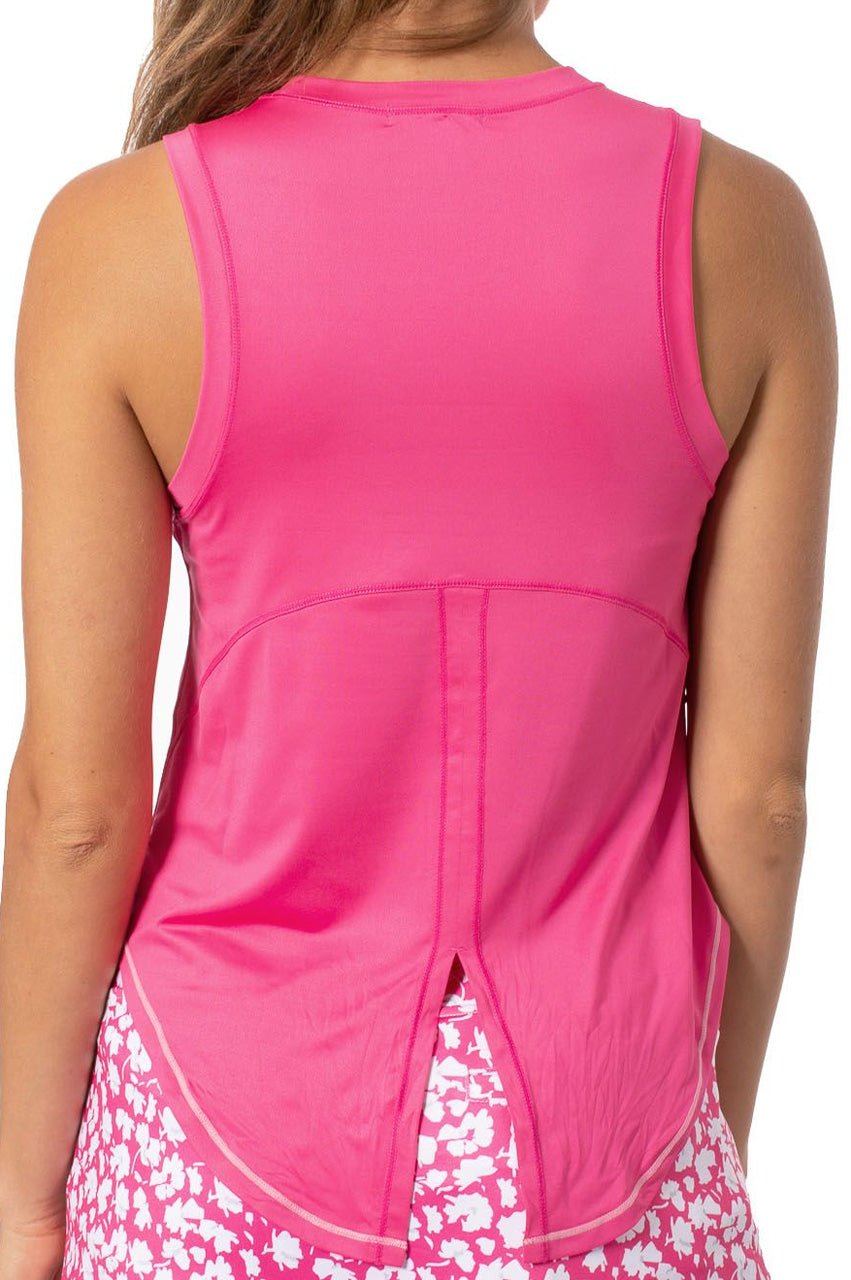 Golftini | Hot Pink Sleeveless Sport Tie Stretch Top - Women's Golf