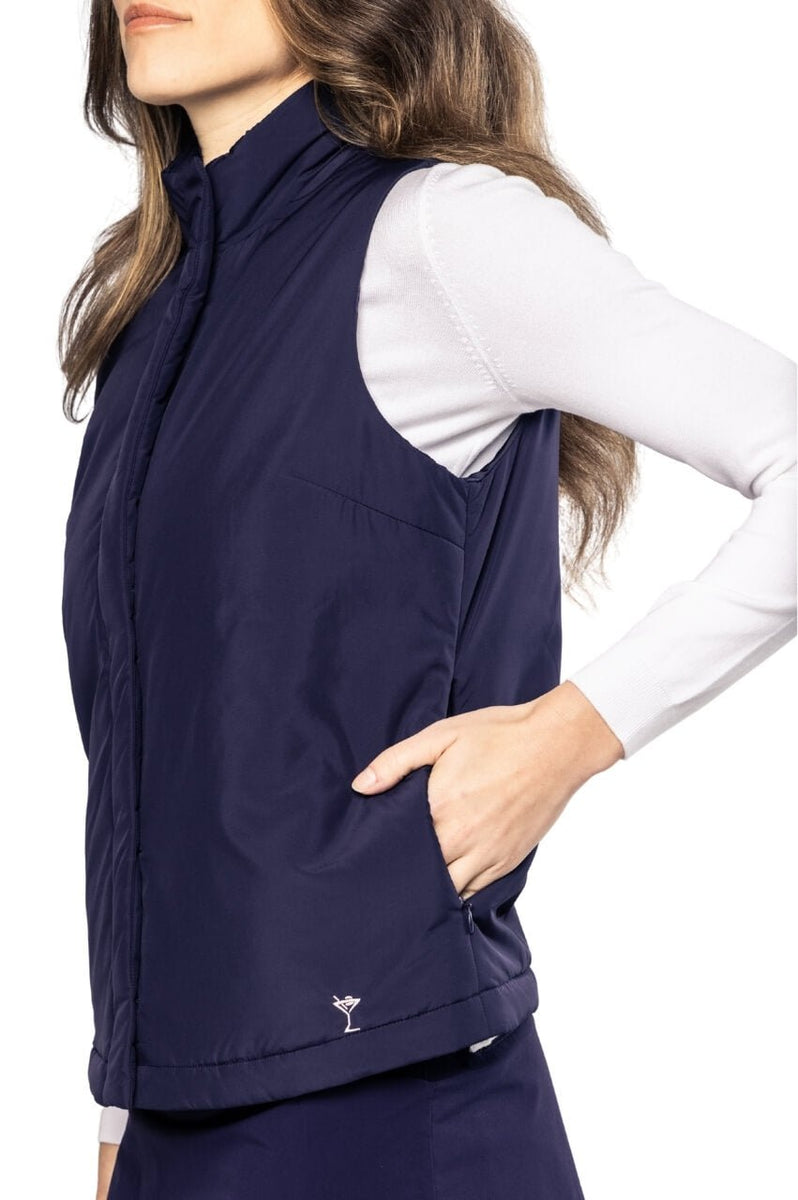 Navy Vintage Lightweight Golf Vest | Women's Golf Vest – Golftini