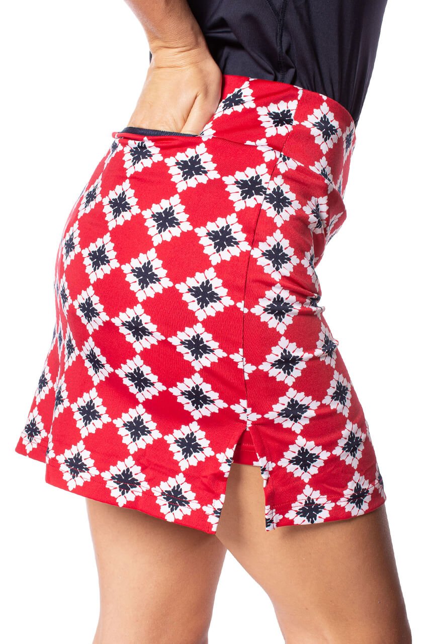 Golftini | Red White and Blue Stretch Skort | Women's Golf Skort