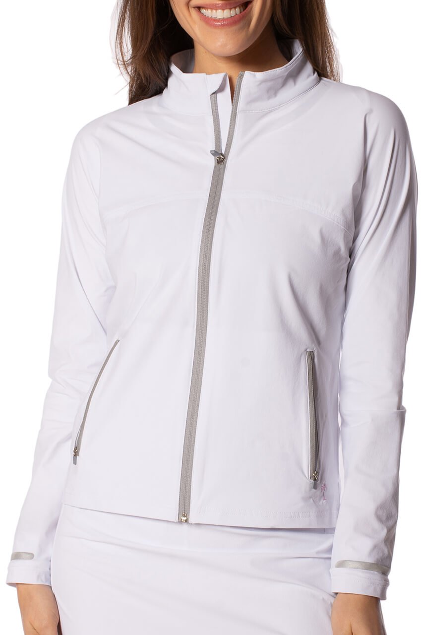 White Be An Athlete Jacket - Golftini